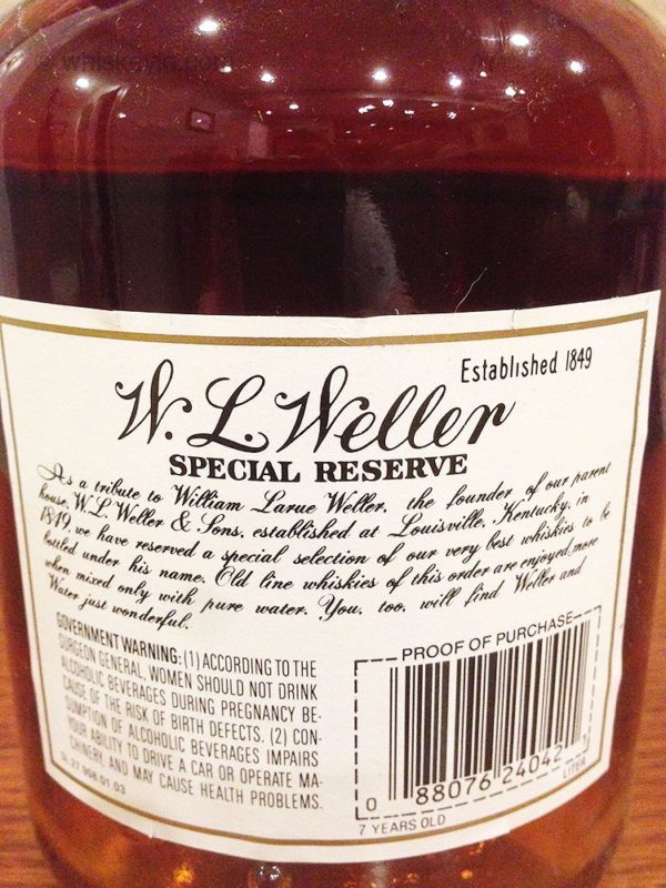 weller_special_reserve_louisville_back_label | whiskey id - identify ...
