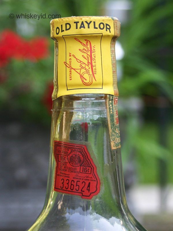 old_taylor_bonded_1947_cap | whiskey id - identify vintage and ...