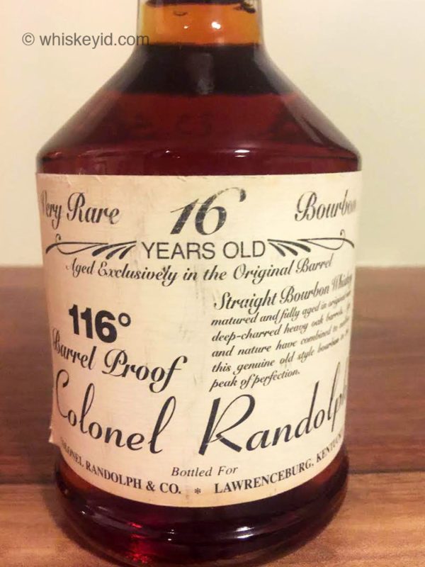 colonel_randolph_ah_hirsch_bourbon_16_year_front_label | whiskey id ...