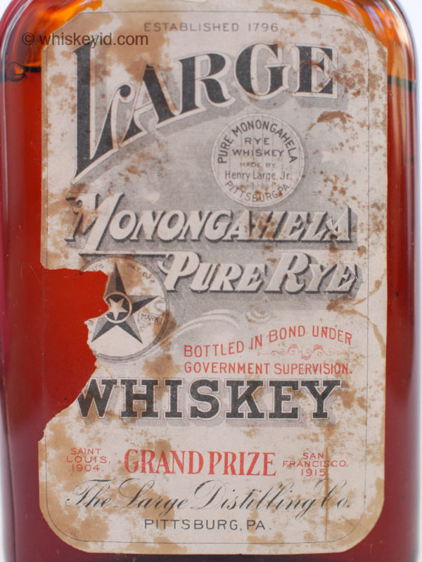 large_monongahela_pure_rye_whiskey_prohibition_front_label | whiskey id ...