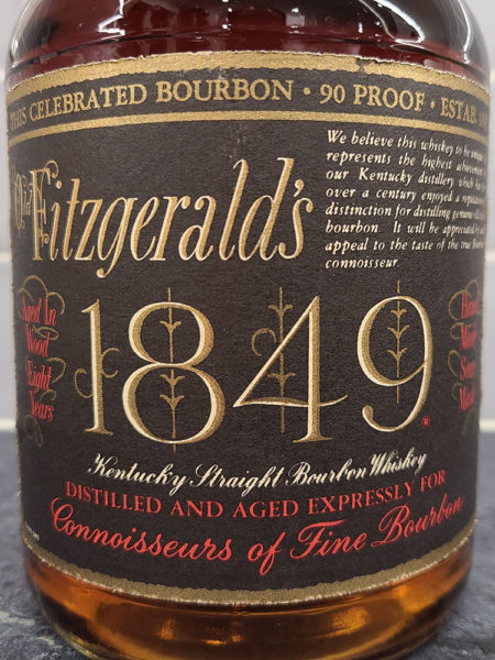 old_fitzgerald_1849_90_proof_bourbon_quart_1975_front_label | whiskey ...