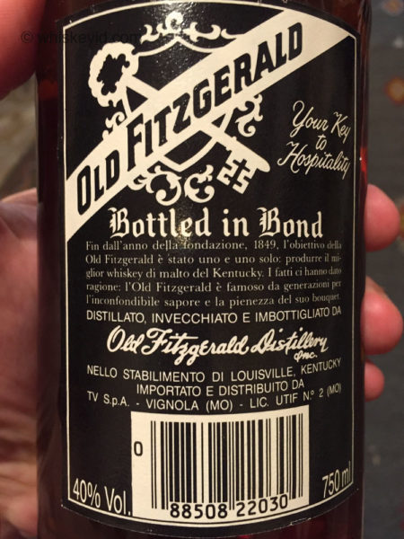 old_fitzgerald_bourbon_export_early_1980s_back_label | whiskey id ...