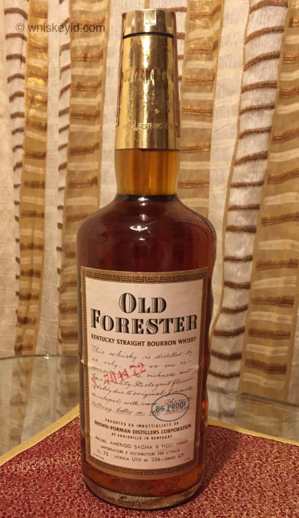 old_forester_86_proof_bourbon_1973_front | whiskey id - identify ...