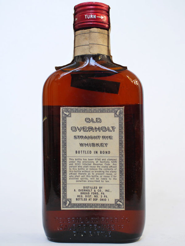 old_overholt_pennsylvania_rye_8yr_bonded_half_pint_1951_1962_back ...
