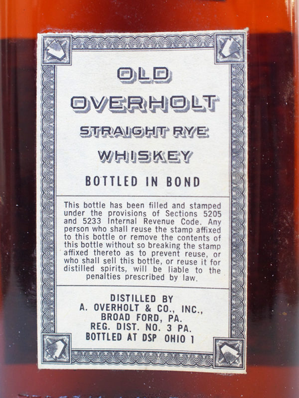 old_overholt_pennsylvania_rye_8yr_bonded_half_pint_1951_1962_back_label ...