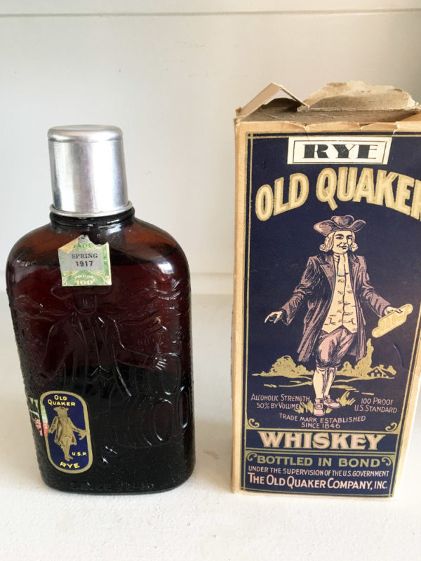 old_quaker_rye_medicinal_pint_1920s_front | whiskey id - identify ...