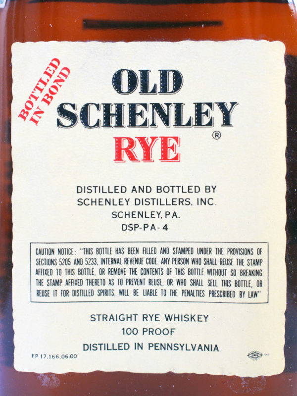 old_schenley_bonded_pennsylvania_rye_1959_1968_half_pint_back_label ...