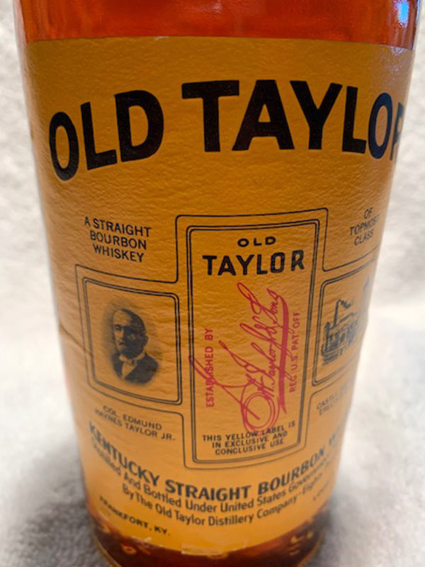 old_taylor_bourbon_80pf_1978_front_label | whiskey id - identify ...