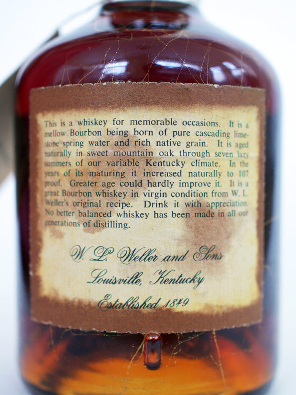 old_weller_original_7_year_bourbon_107_proof_1977_back_label | whiskey ...