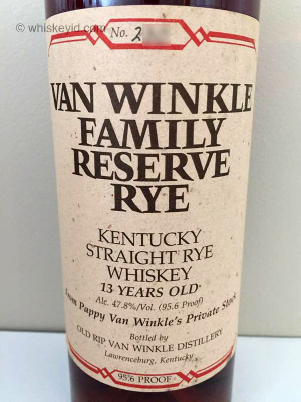 van_winkle_family_reserve_rye_no_letter_1998_front_label | whiskey id ...
