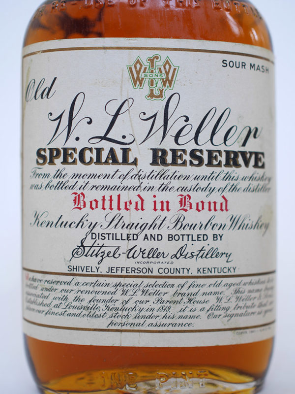 weller_special_reserve_7yr_bonded_pint_1940-1947_front_label | whiskey ...
